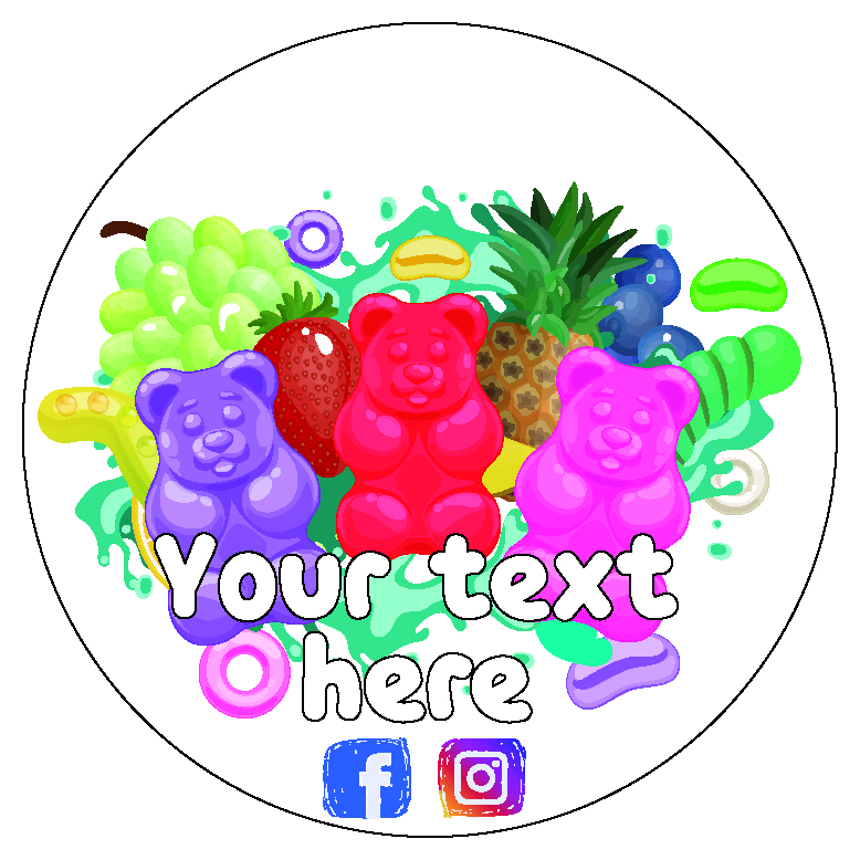Custom Gummy Bear Labels – Candy Packaging Stickers for Small ...